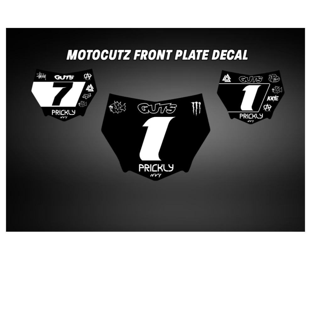 Motocutz Front Plate Decal – NVY DECALS